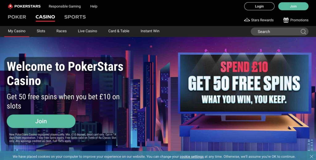PokerStars Casino Review - Get 50 Free Spins Now